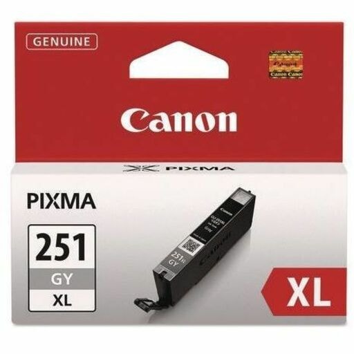 Canon CLI-251GY XL Original High Yield Inkjet Ink Cartridge - Gray Pack ...