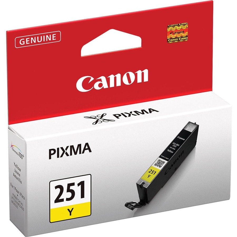Canon CLI-251Y Original Standard Yield Inkjet Ink Cartridge - Yellow ...