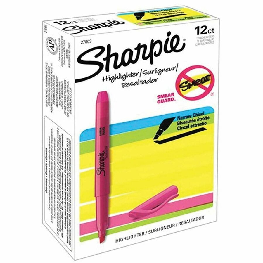 Sharpie Highlighter - Pocket - Chisel Marker Point - Fluorescent Pink ...