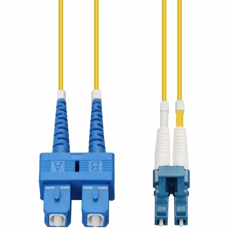 AddOn 15m SC to LC Yellow OS2 Duplex OFNR (Riser-Rated) SMF Fiber Patch ...