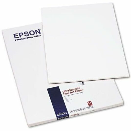 Epson UltraSmooth Fine Art Paper - 17" x 22" - Smooth - White - 25 ...