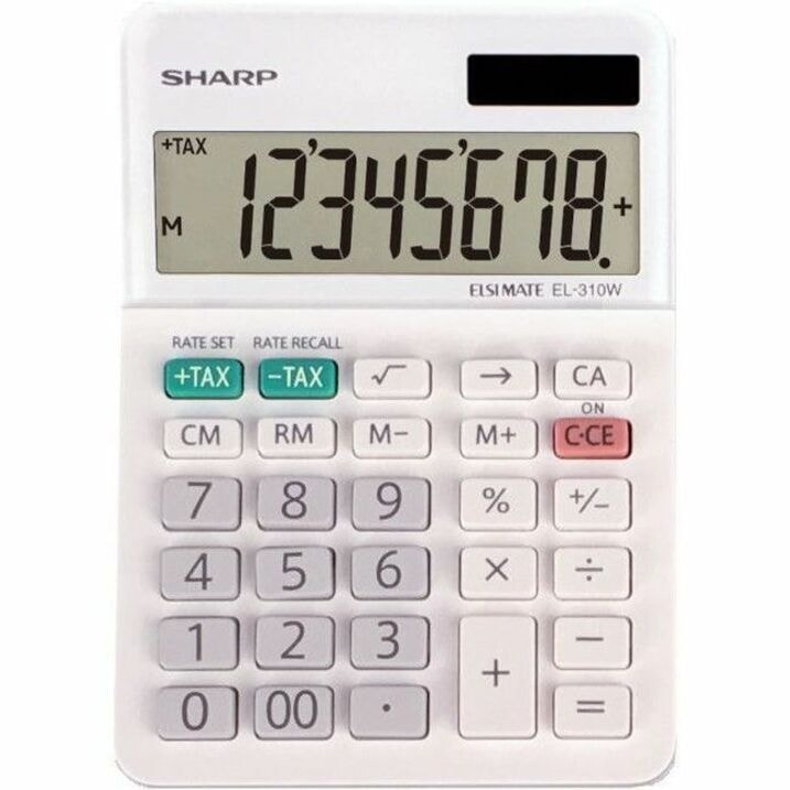Sharp EL310WB Simple Calculator - Double Zero - 1 Line(s) - 8 Digits ...