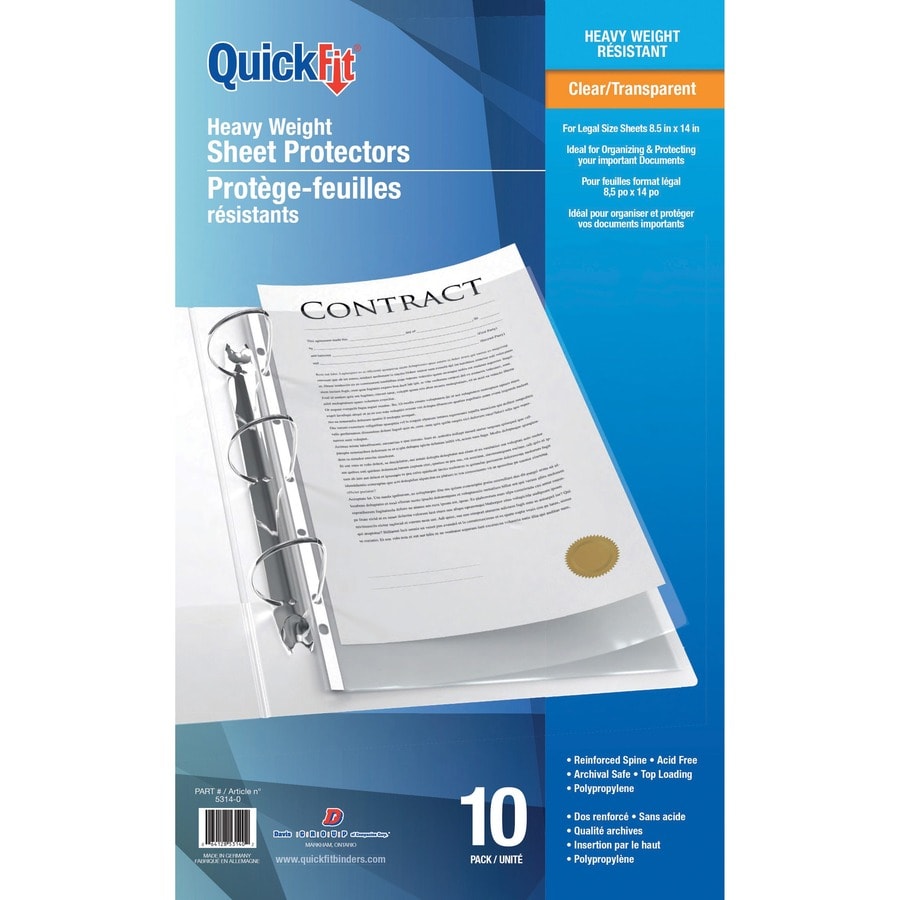 QuickFit Sheet Protector - For Legal 8 1/2" (215.90 mm) x 14" (355.60 ...