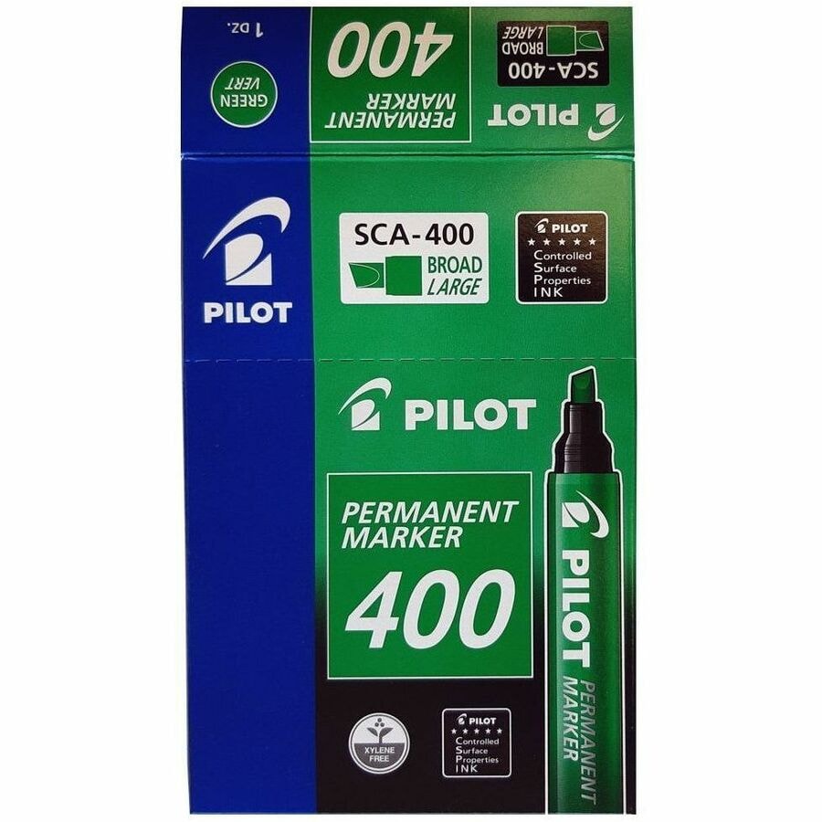 Pilot Permanent Markers 400 - 4 mm (0.16") Broad Chisel Marker Point ...