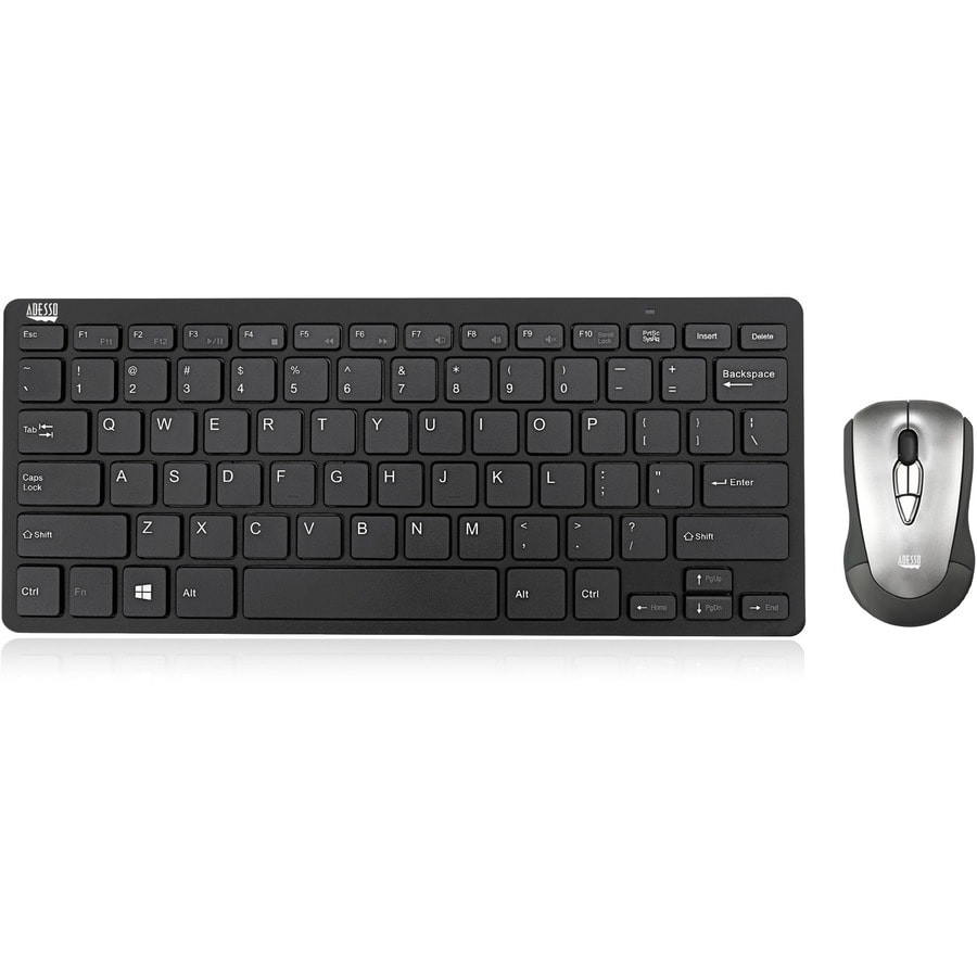 Adesso Air Mouse Mobile With Compact Keyboard - USB Scissors Wireless 2 ...