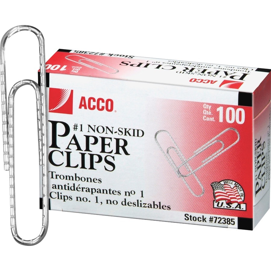 ACCO Premium Paper Clips - No. 1 - 1.25" (31.75 mm) Length - 10 Sheet ...