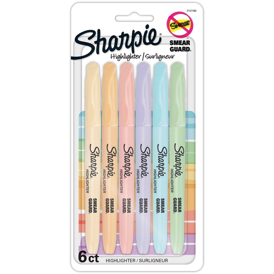 Sharpie Accent Highlighters w/Smear Guard - Chisel Marker Point ...