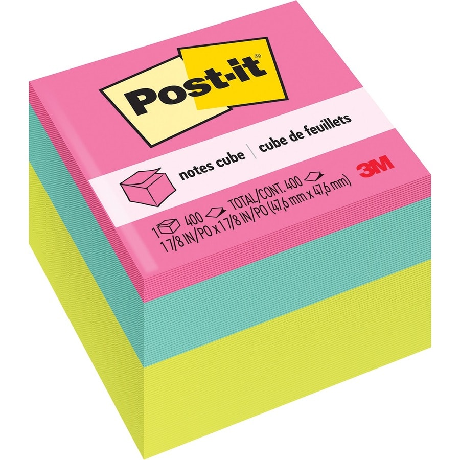 Post-it® Adhesive Note - 400 - 1 7/8" (47.63 mm) Flag/Note Width x 1 7/ ...