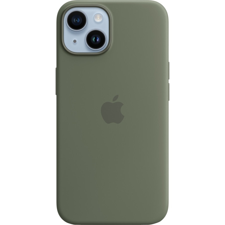 Apple iPhone 14 Silicone Case with MagSafe - Olive - For Apple iPhone ...