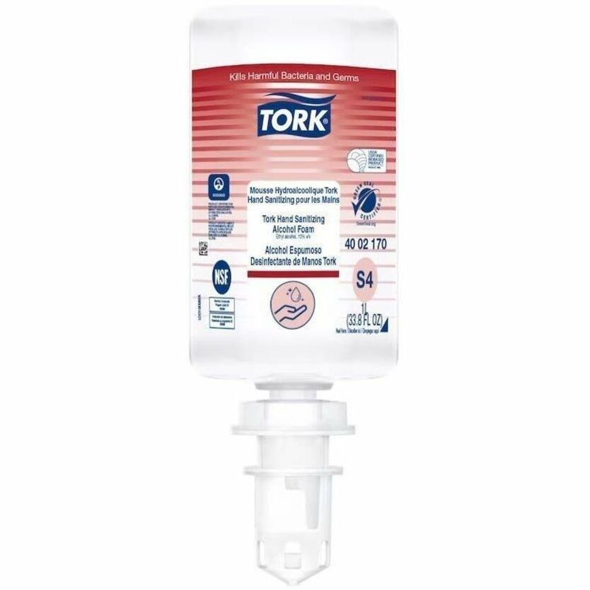 TORK Hand Sanitizer Foam Refill - Fragrance-free Scent - 1 L - Pump ...