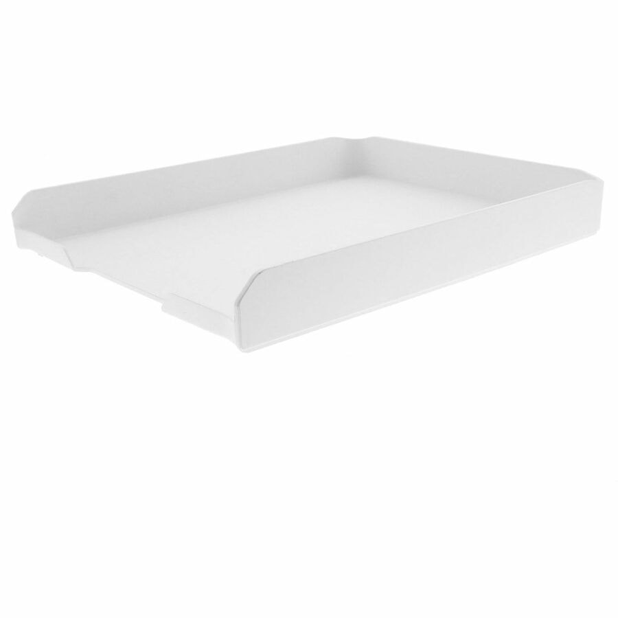 Bostitch Desk Tray - Stackable - White - Plastic - 1 Pack | Grand & Toy
