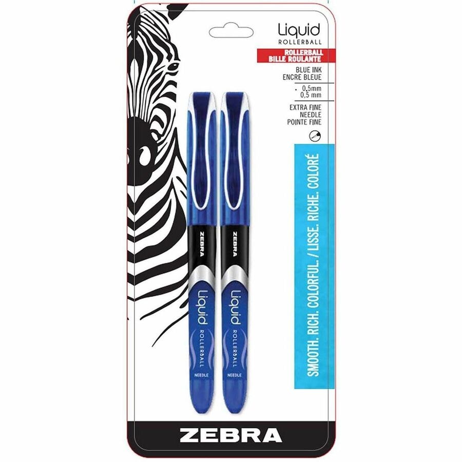 Zebra Liquid Ink Rollerball - 0.5 mm (0.02") Extra Fine Needle Pen ...
