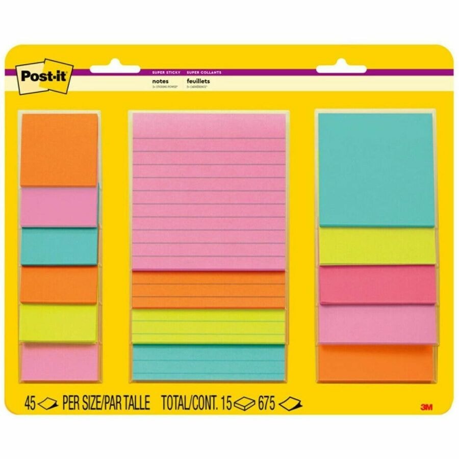 Post-it® Super Sticky Note Pad - 3" (76.20 mm) Flag/Note Width x 3" (76 ...