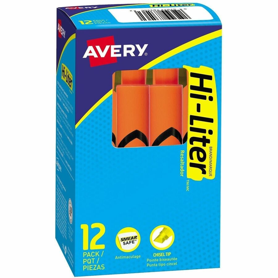 HI-LITER Highlighter - Chisel Pen Point - Fluorescent Orange Ink ...