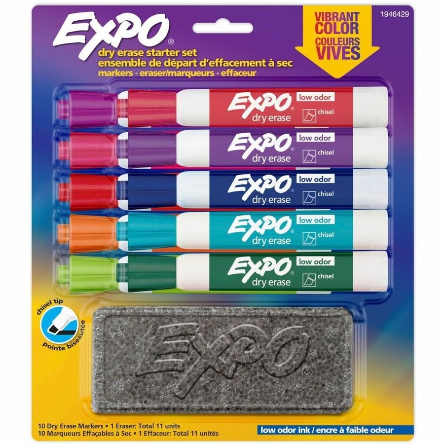 Expo Dry Erase Marker - Chisel Marker Point - Erasable - Assorted ...