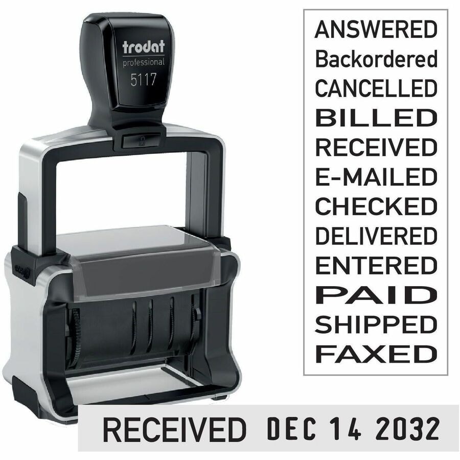 Trodat Professional Self-Inking Stamp - Date Stamp - "ANSWERED ...