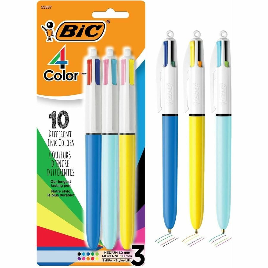 BIC 4-Color Ballpoint Pen - 1 mm (0.04") Medium Pen Point - Refillable ...