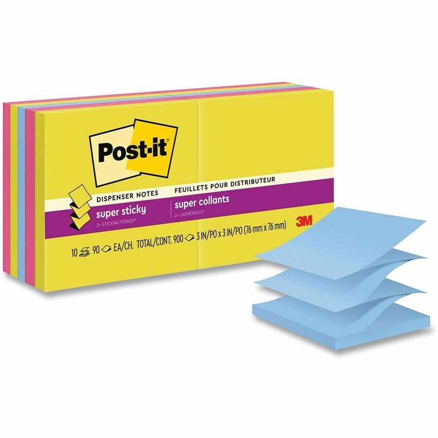 Post-it® Super Sticky Pop-up Notes R330-10SSJOY, 3 in x 3 in (76 mm x ...