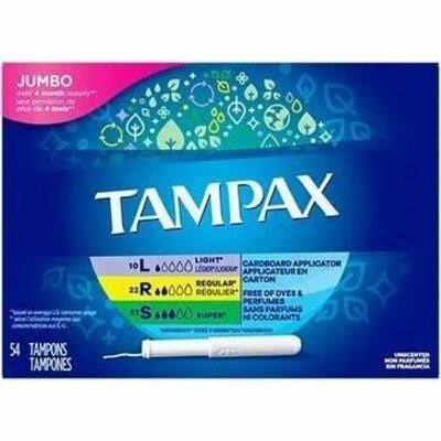 Tampax Cardboard Mixed - Cardboard Applicator - 54 / Unit - Unscented ...