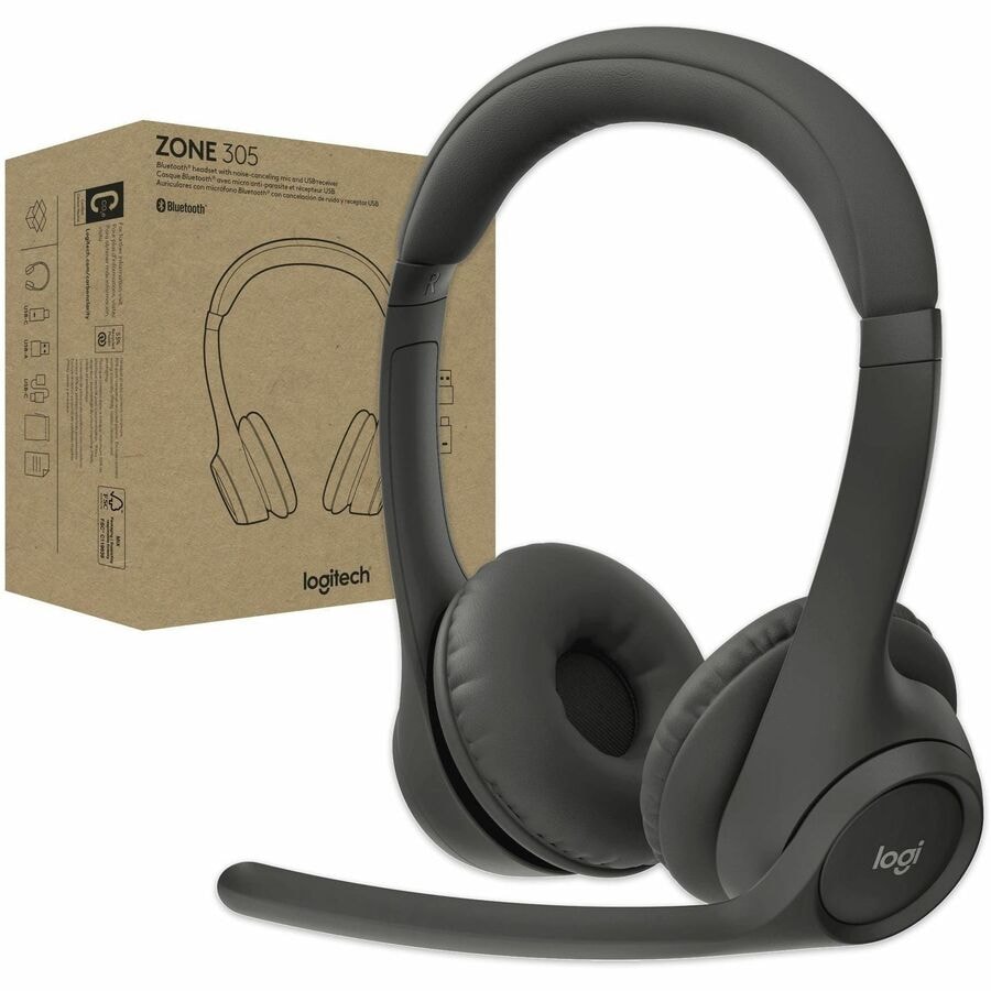 Logitech Zone 305 Headset - Microsoft Teams Certification - Stereo ...