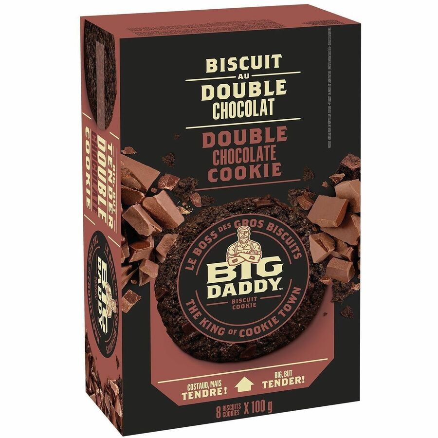 Big Daddy Cookies, Double Chocolate, 100 g, 8/BX - Individually Wrapped ...