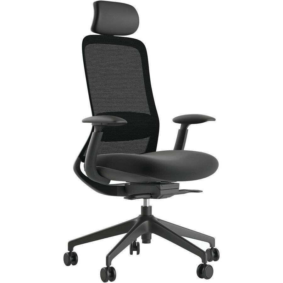 HDL Hermes High-Back Task/Meeting Chair - Black Seat Color - Foam ...