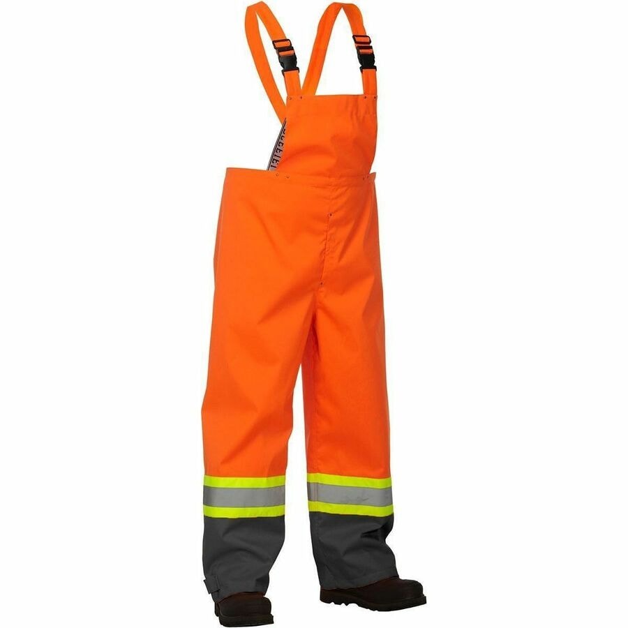 Forcefield Hi Vis Safety Rain Overall - Bib Overall - 4XL - Orange ...