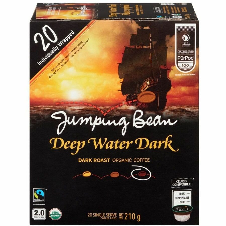 Jumping Bean Ground, Pod Coffee - Compatible with Keurig K-Cup Brewer ...