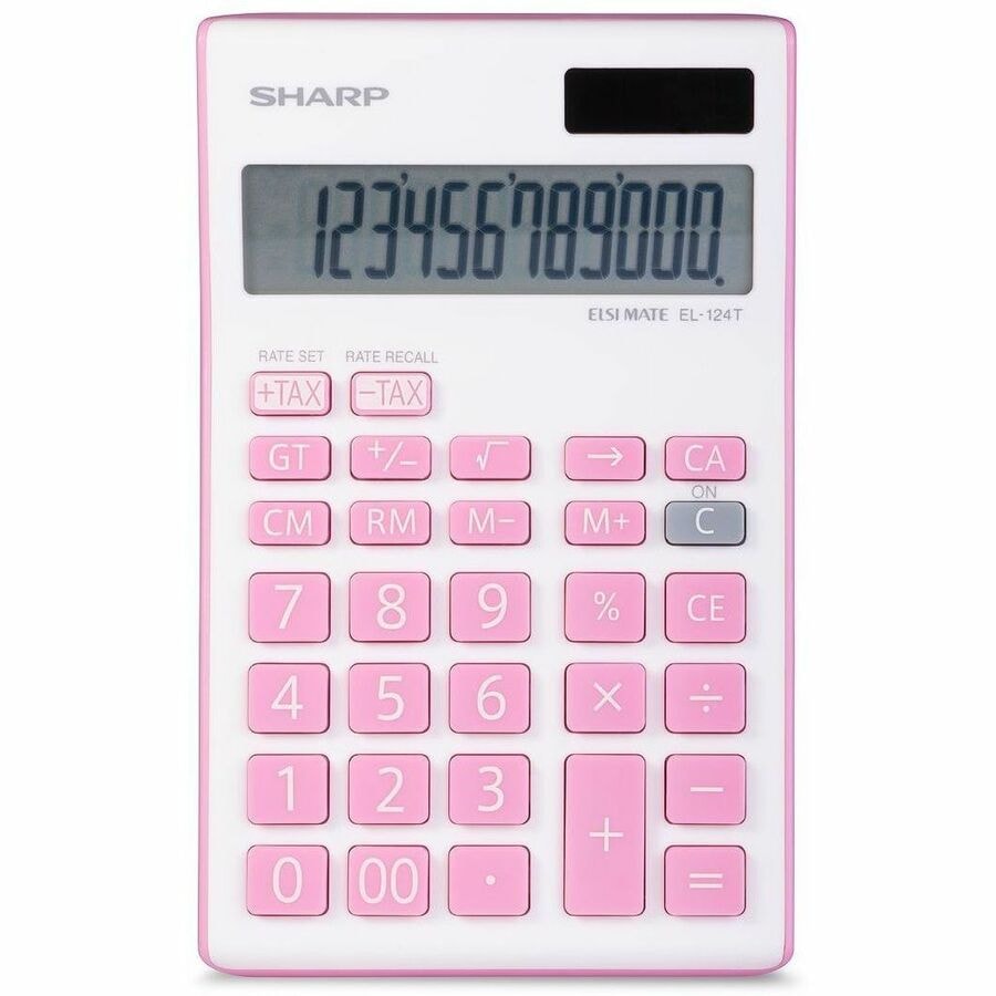 Sharp Twin Power 12-digit Display - 4-Key Memory, Dual Power, 3-digit ...