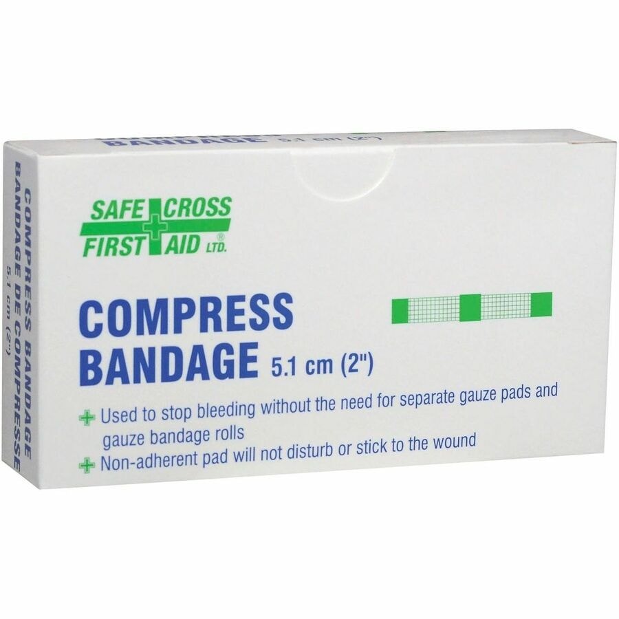 Safecross SAFECROSS Compress Bandage - 2" (50.80 mm) Width x 2" (50.80 mm) Length - 1 / Unit ...