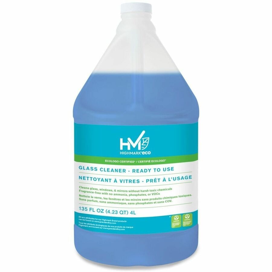 Supermicro Highmark Glass Cleaner - Ready-to-use 4L - For Glass, Window ...
