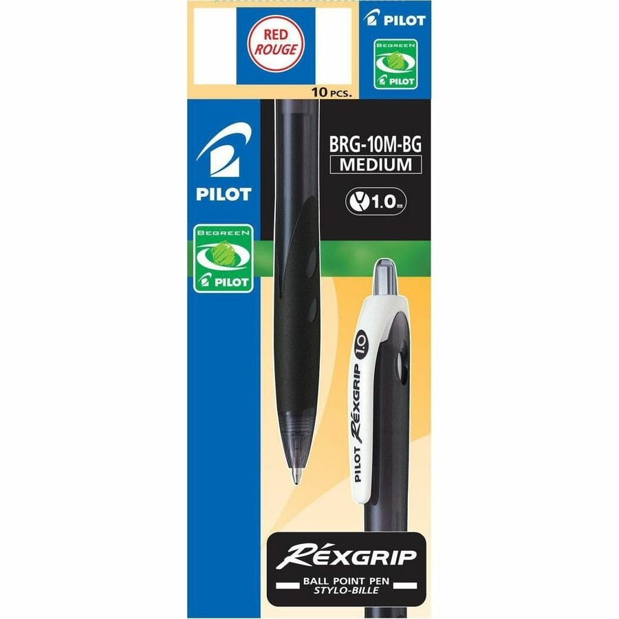 Stylo à bille Rexgrip Pilot - Moyenne Pointe de stylo - 1 mm Taille de ...
