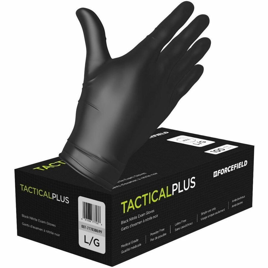 Forcefield Tactical Plus Nitrile Disposable Examination Gloves - 100 ...