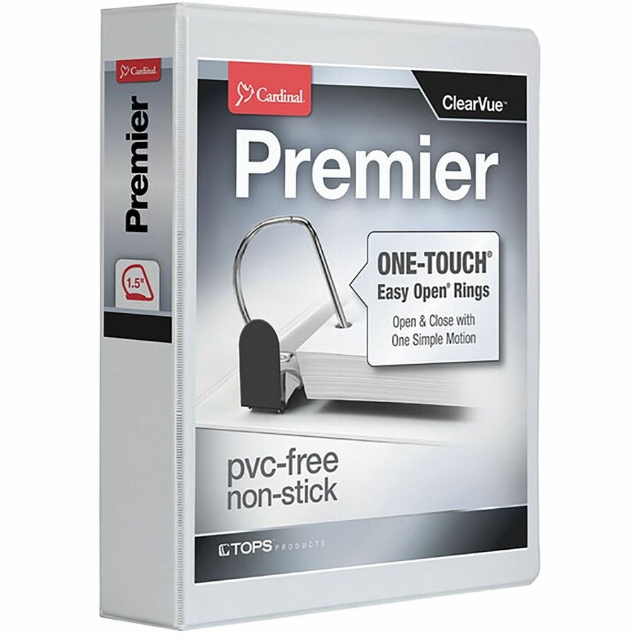 Cardinal® Premier ONE-TOUCH® Easy Open® Locking Slant-D® Rings Binder ...