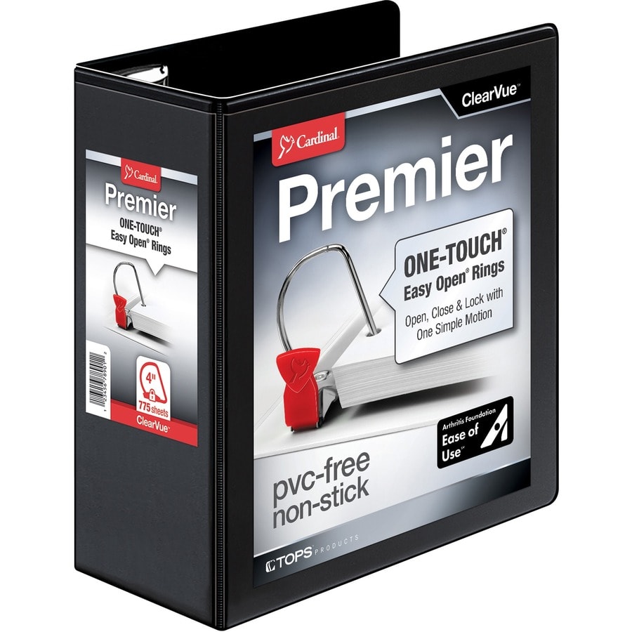 Cardinal EasyOpen Clearvue Slant D-Ring Binders - 4" (101.60 mm) Binder ...