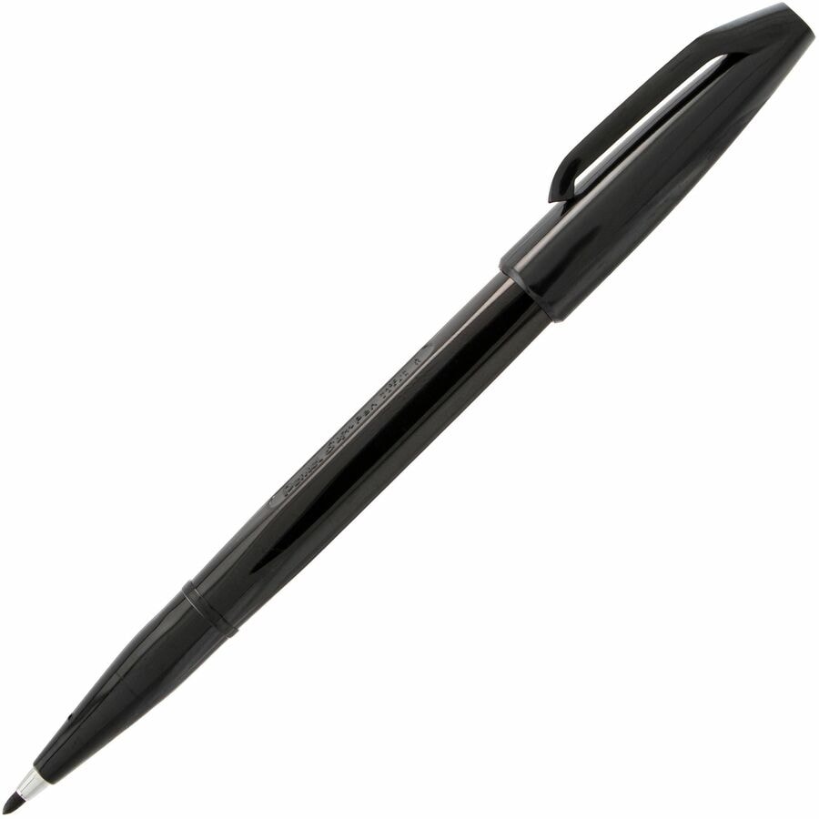Pentel Fiber-tipped Sign Pens - Bold Pen Point - Black Ink - Water ...