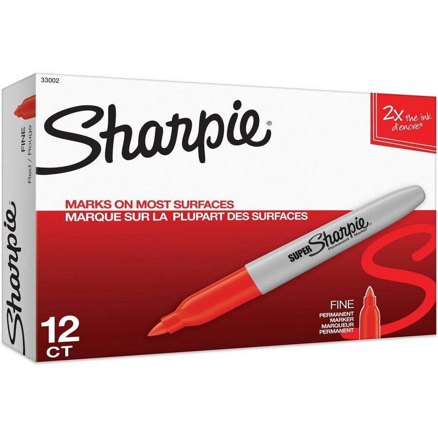 Sharpie Super Bold Fine Point Markers - Bold Marker Point - Red Ink ...