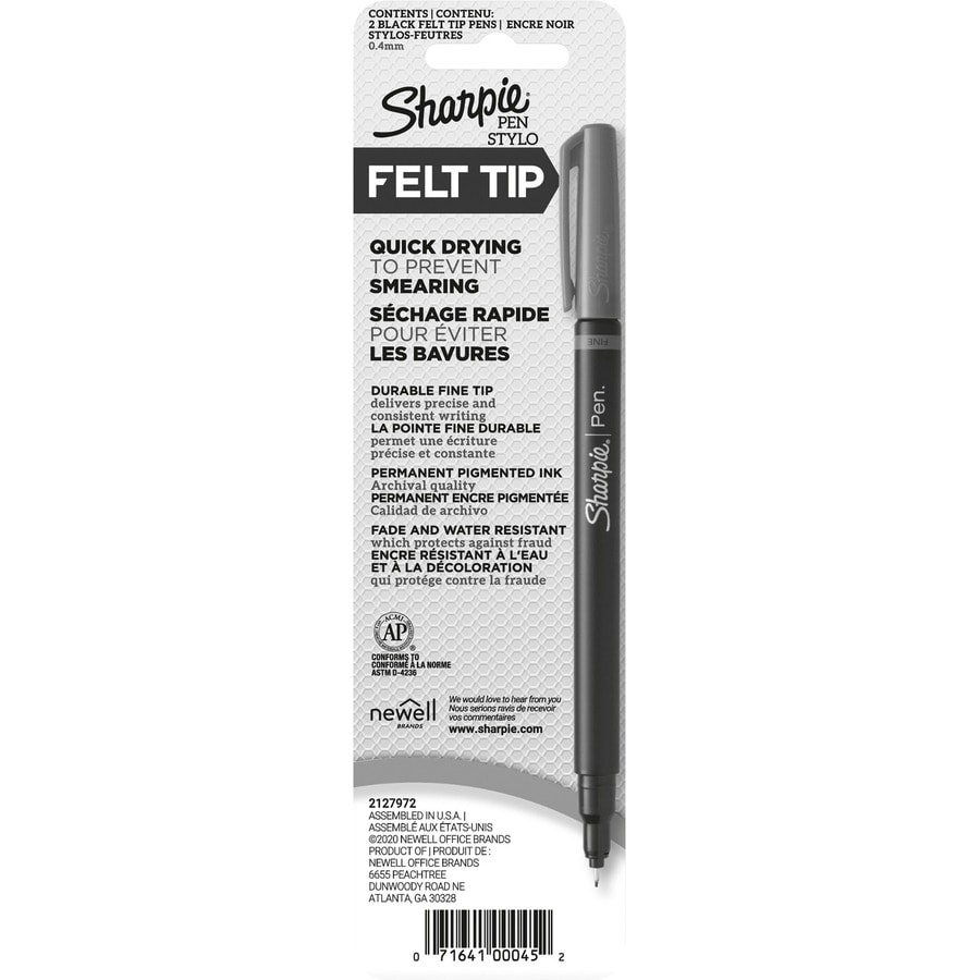 Sharpie Fine Point Pen - Fine Pen Point - Black Ink - 2 / Pack | Grand ...