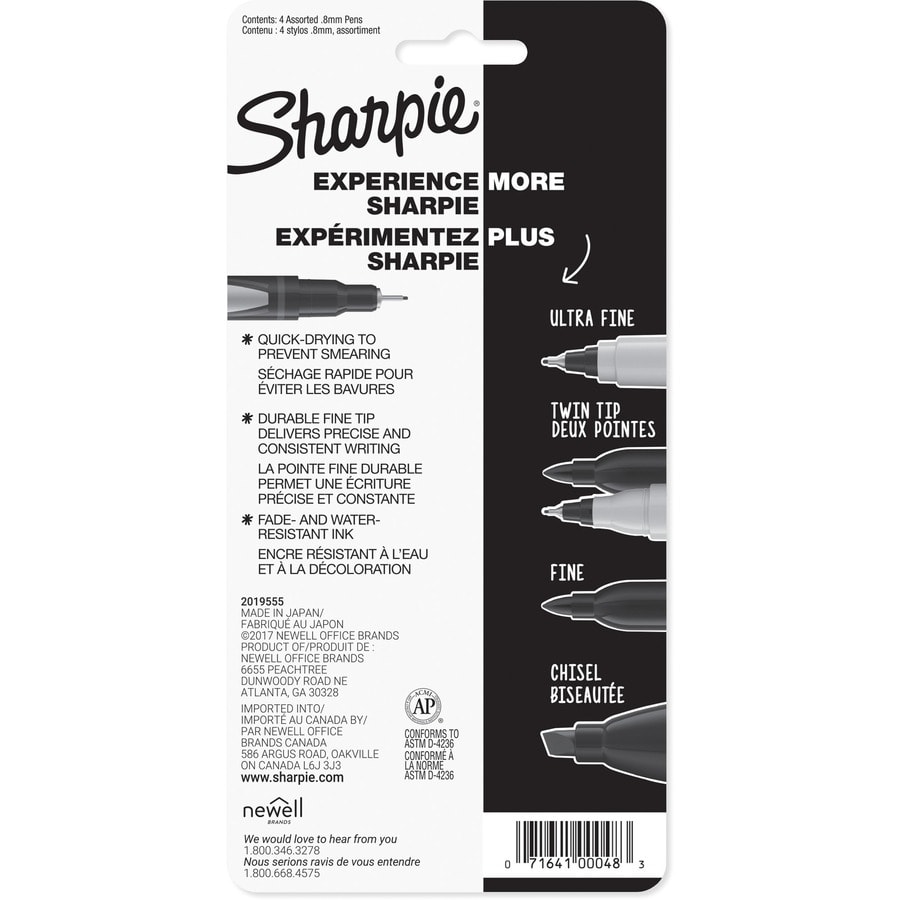 Sharpie Fine Point Pen - Fine Pen Point - Red, Green, Blue, Black Ink ...
