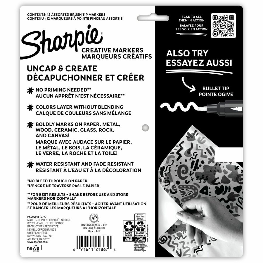 Sharpie Creative Art Marker - Brush Marker Point - Assorted Colours ...