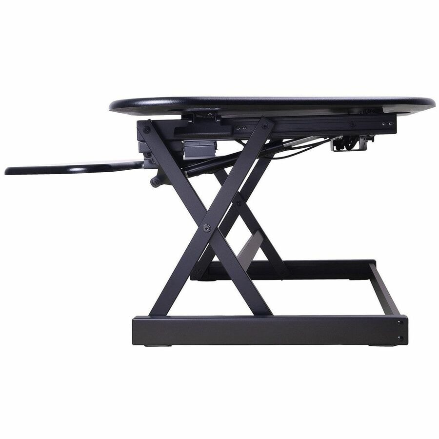 Rocelco 46" Sit-to-Stand Corner Desk Riser with AC-USB and Medium Anti ...