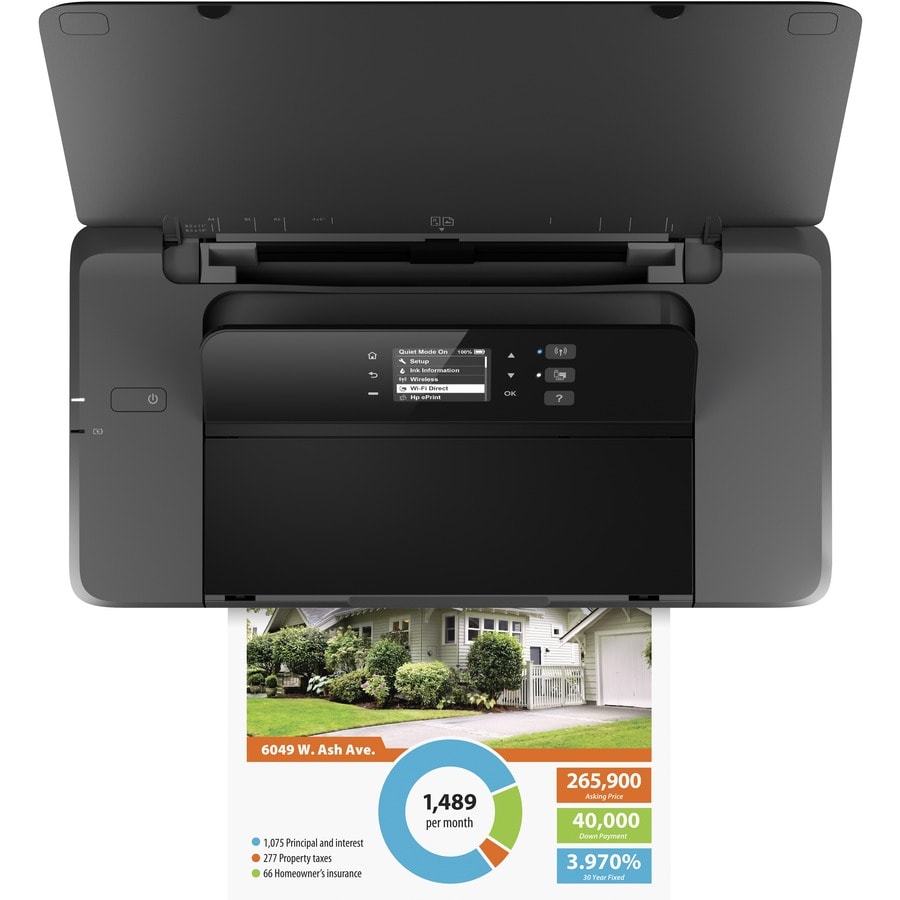 HP Officejet 200 Portable Inkjet Printer - Color - 20 ppm Mono / 19 ppm ...