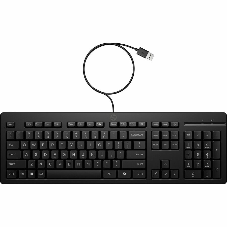 HP 125 Wired Keyboard (AY2Y7AA) - Cable Connectivity - USB Type A ...