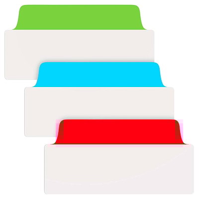 Avery UltraTabs Repositionable Filing Tabs, Assorted Primary Colours, 3 ...