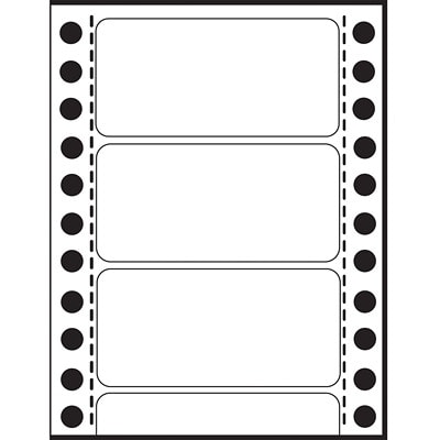 Avery 4022 Continuous Form Computer Address/Mailing Labels, White, 4" x ...