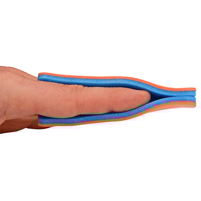Sam Medical Foam Padded Aluminum Finger Splints, Orange/Blue, Box of 10 ...