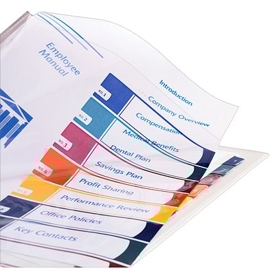 Intercalaires de référence avec table des matières Ready Index Easy ...