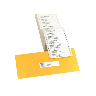Avery 4022 Continuous Form Computer Address/Mailing Labels, White, 4" x ...