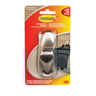 Command Classic Metal Hook, Large, 5 lb Capacity | Grand & Toy