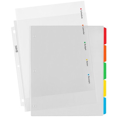 Intercalaires transparents en plastique durable Vision nette Avery ...